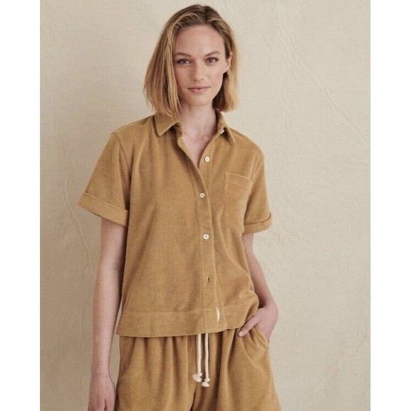 Alex Mill | Tops | Alex Mill Womens Top Benny Shirt Golden Flax Terry ...